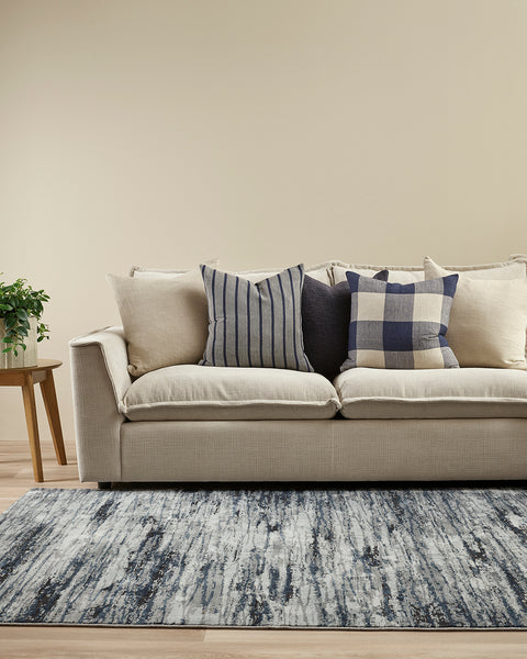 Caspian Navy Floor Rug | Furtex NZ