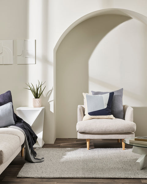 Maria Navy Cushion | Furtex NZ