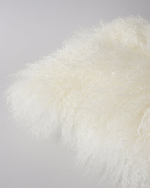 Meru Tibetan Lamb Natural White Cushion | Furtex NZ