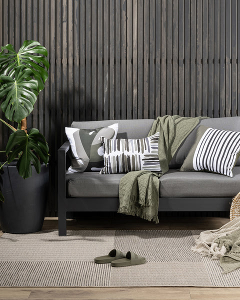 Painted Stripe Cushion | Limon | Furtex | Furtex NZ